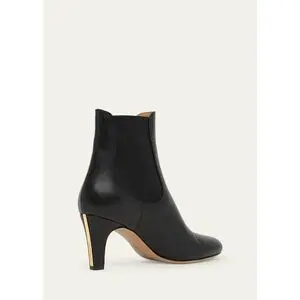 FERRAGAMO 70mm Tenny Leather Ankle Boots