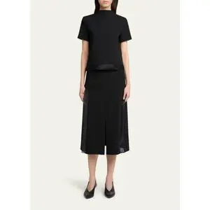 JIL SANDER Slit Paneled Midi Skirt
