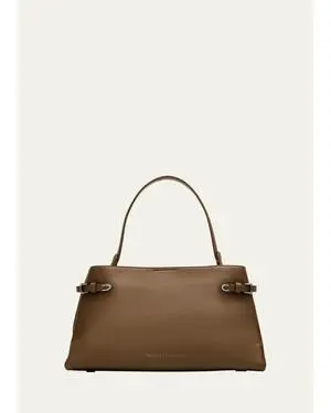 Brunello Cucinelli Essence Grain Leather Top-handle Bag