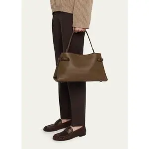 Brunello Cucinelli Essence Grain Leather Top-handle Bag
