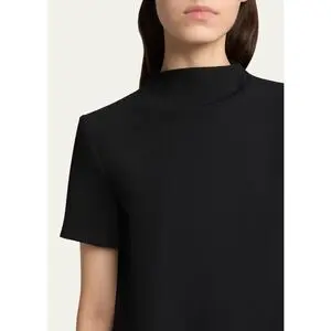 JIL SANDER Textured Wool Back-cutout Crewneck Sweater