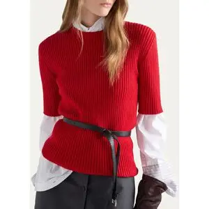 Prada Ribbed Wool Sweater