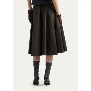 Prada Belted A-line Skirt - Cocoa
