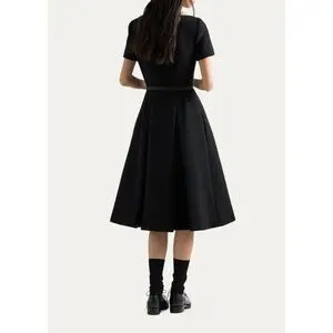 Prada Abiti Wool A-line Midi Dress