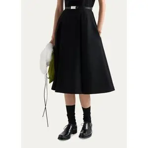 Prada Abiti Wool A-line Midi Dress
