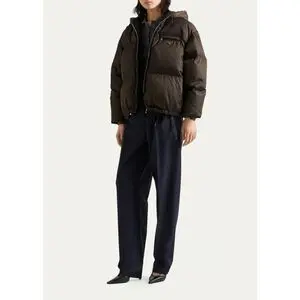 Prada Re-nylon Hooded Down Jacket