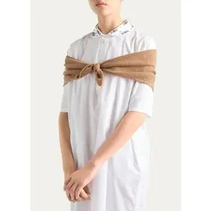 Prada Embellished Cotton-blend Mini Polo Dress