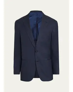 Kiton Washed Cashmere Single-breasted Jacket - Navy