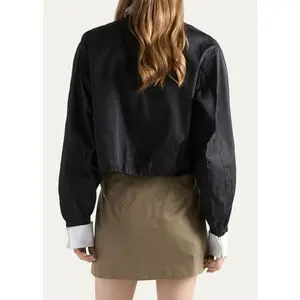 Prada Belted Cotton-blend Mini Skirt