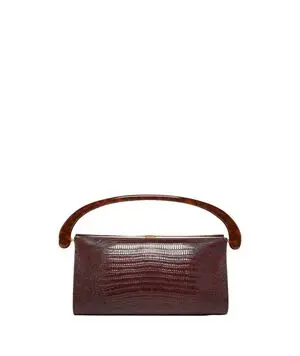 Dries Van Noten Lizard-embossed Leather Top-handle Bag - Red