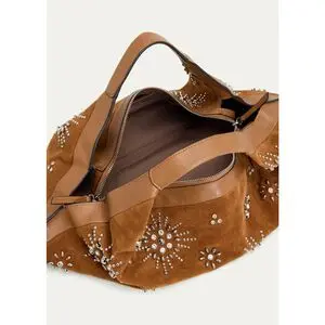 3.1 Phillip Lim Luna Studded Faux Suede Top-handle Bag