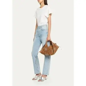 3.1 Phillip Lim Luna Studded Faux Suede Top-handle Bag