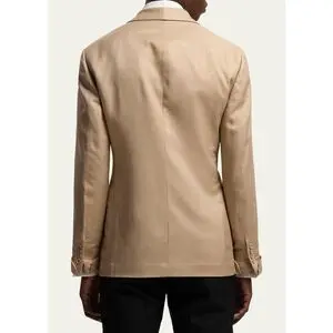 Ralph Lauren Purple Label Super Slub Twill Shawl Lapel Double-breasted Blazer