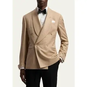 Ralph Lauren Purple Label Super Slub Twill Shawl Lapel Double-breasted Blazer