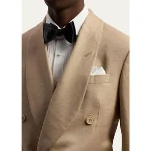 Ralph Lauren Purple Label Super Slub Twill Shawl Lapel Double-breasted Blazer