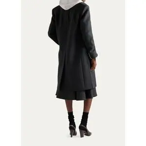 Prada Wool A-line Midi Skirt