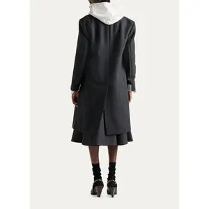 Prada Notch Lapel Wool Coat