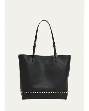 Valentino Garavani Medium Rockstud Grain Leather Tote Bag