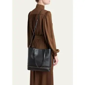 Valentino Garavani Medium Rockstud Grain Leather Tote Bag