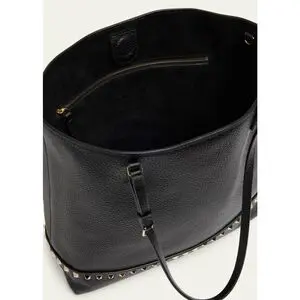 Valentino Garavani Medium Rockstud Grain Leather Tote Bag
