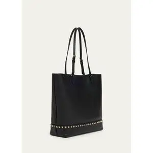 Valentino Garavani Medium Rockstud Grain Leather Tote Bag