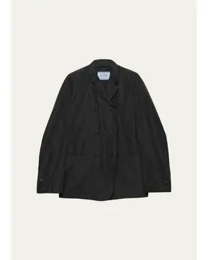 Prada Silk Taffeta Double-breasted Jacket