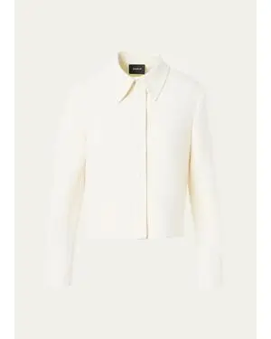 Akris Talitha Cotton-silk Shirt Jacket - Ecru