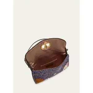 Valentino Garavani Devain Floral Beaded Top-handle Bag