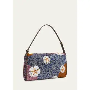 Valentino Garavani Devain Floral Beaded Top-handle Bag