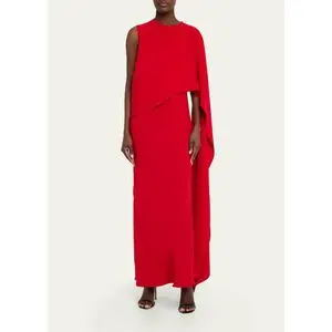 HEIRLOME Cletine Sleeveless Asymmetric Drape Maxi Dress