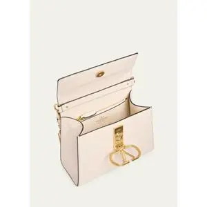 Valentino Garavani Small Crystal Vlogo Leather Top-handle Bag