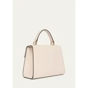 Valentino Garavani Small Crystal Vlogo Leather Top-handle Bag