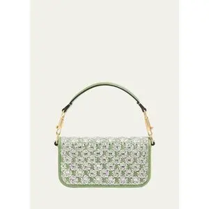 Valentino Garavani Locò Small Embroidered Shoulder Bag