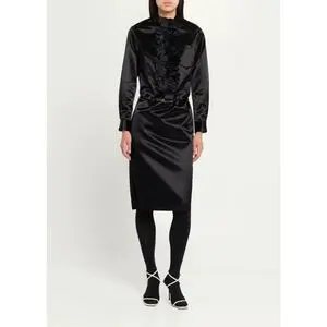 Marc Jacobs Ruffled Satin Knee-length Dress