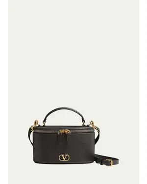 Valentino Garavani Mini Grain Leather Vanity Bag - Nero