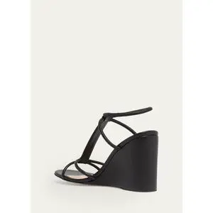 GIANVITO ROSSI 85mm Strappy Leather Wedge Sandals
