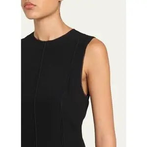Ulla Johnson Laure Chiffon Sleeveless Midi Dress - Noir