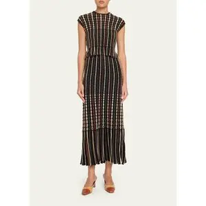 Ulla Johnson Inez Fringe Knit Midi Skirt
