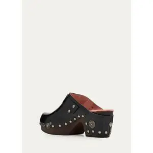 Chloé 70mm Talis Studded Leather Clogs