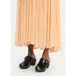 Chloé 70mm Talis Studded Leather Clogs