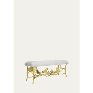 Michael Aram Golden Ginkgo Bench