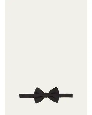 Prada Silk Satin Bow Tie - Black