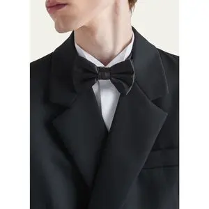 Prada Silk Satin Bow Tie - Black