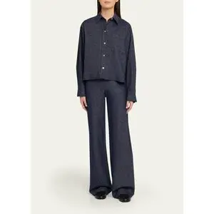 Vince Colette High-rise Chambray Bias Pants