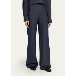 Vince Colette High-rise Chambray Bias Pants