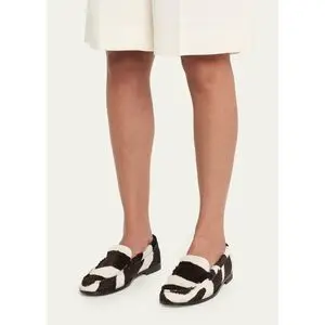 TOD'S Metal Dots -printed Calf Hair Loafers