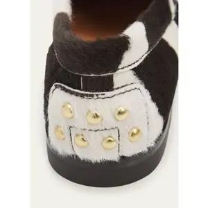 TOD'S Metal Dots -printed Calf Hair Loafers