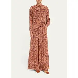 Ulla Johnson Sawyer High-waist Wide-leg Silk Pants