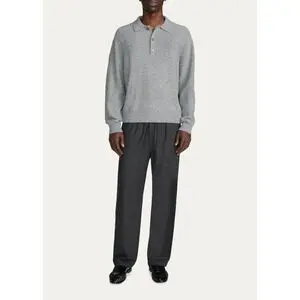 FRAME Boiled Wool Polo Sweater
