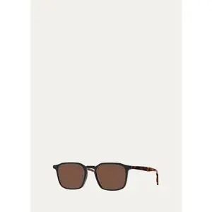 Barton Perreira Raymond Keyhole-bridge Acetate Rectangle Sunglasses